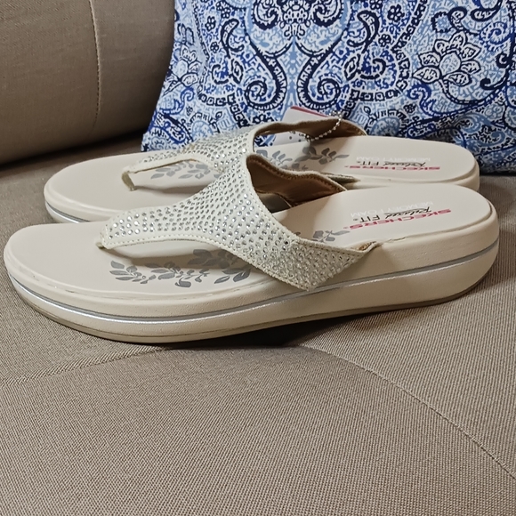 Skechers | Shoes | Skechers Relaxed Fit Sandals Natural Nwt | Poshmark